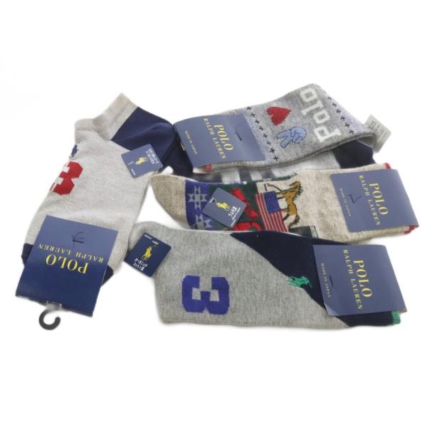 未使用品 ポロ ラルフローレン POLO RALPH LAUREN 靴下 4足セット ベージュ グレー /SR ■GY18 メンズ【ブランド】ポロ ラルフローレン POLO RALPH LAUREN【表記サイズ】25-27cm【実寸サイズ】...
