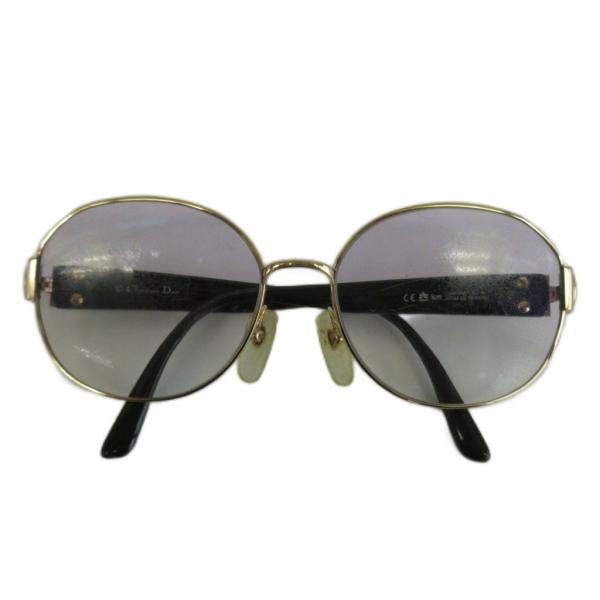 Christian Dior 眼鏡 サングラス 度入り メタルフレーム グラデーション ラウンド 56□16 ゴールド色 黒 2988A 49【ブランド】クリスチャンディオール Christian Dior【表記サイズ】56□16【実寸サイ...