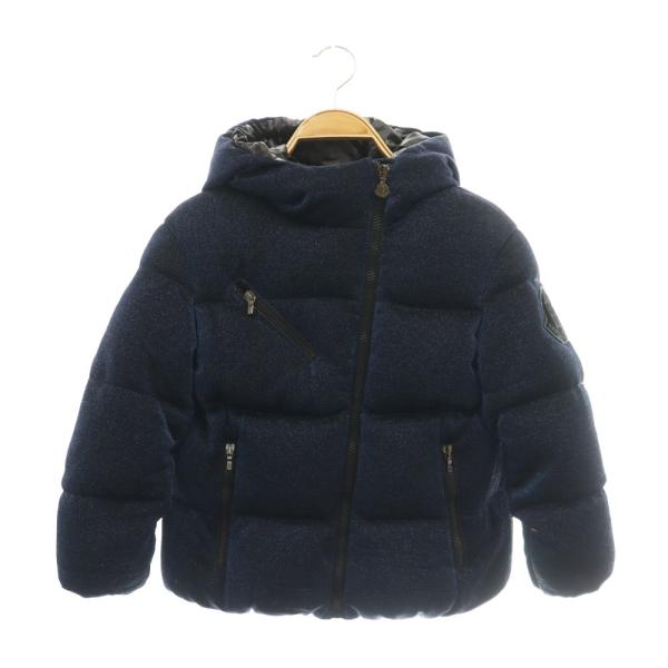 モンクレール MONCLER TAURUA ダウンジャケット ロゴ ラメ 8 ブルー ■GY40 /SY ■OS キッズ【ブランド】モンクレール MONCLER【表記サイズ】8【実寸サイズ】肩幅：38.5cm　身幅：43cm　着丈：49cm...