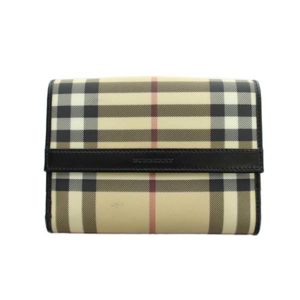 バーバリー ロンドン BURBERRY LONDON 三つ折り財布 ウォレット ロゴ ノバチェック PVC レザー ベージュ ■GY13 /MQ レディース【ブランド】バーバリー ロンドン BURBERRY LONDON【表記サイズ】実寸サ...