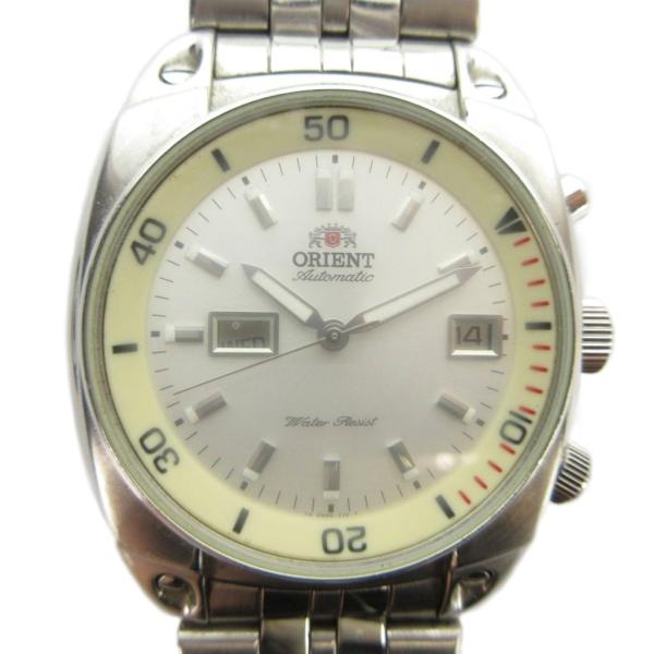 オリエント ORIENT EM60-C3 腕時計 ウォッチ 自動巻き カレンダー付き デイト シルバー色 ■GY11 /MQ メンズ【ブランド】オリエント ORIENT【表記サイズ】実寸サイズをご参考ください。【実寸サイズ】バンド幅：約1....