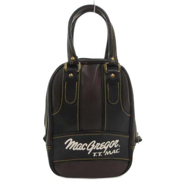 Macgregor ハンドバッグ ロゴ ステッチ レザー 茶 ブラウン /FF ■GY42 レディース【実寸サイズ】持ち手の長さ：30cm　ヨコ：25cm　タテ：31cm　マチ：8cm　　【素材】レザー【色】茶 ブラウン 【状態】・ロゴ擦れ...