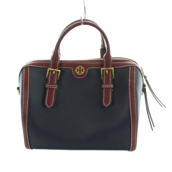 トリーバーチ TORY BURCH ハンドバッグ ミニボストン レザー ダブルTロゴ 切替 ステッチ 紺 ネイビー ■GY18 /MQ レディース【ブランド】トリーバーチ TORY BURCH【表記サイズ】実寸サイズをご参考ください。【実寸...