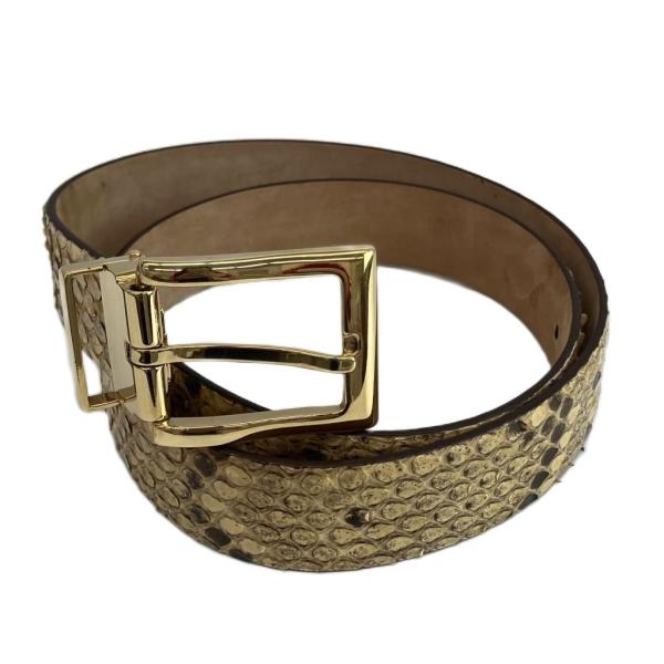 ドルチェ&amp;ガッバーナ ドルガバ DOLCE&amp;GABBANA ベルト スクエアバックル パイソン ヘビ革 レザー ロゴ 85/34 ベージュ /XZ ■GY18【ブランド】ドルチェ&amp;ガッバーナ ドルガバ DOLCE&a...
