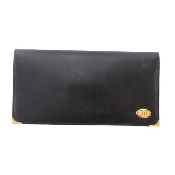 ダンヒル dunhill 二つ折り 長財布 ウォレット レザー ロゴ 黒 ブラック /JS ■GY11 メンズ【ブランド】ダンヒル dunhill【実寸サイズ】ヨコ：18cm　タテ：10cm　マチ：-cm　　【素材】レザー　【色】黒 ブラッ...