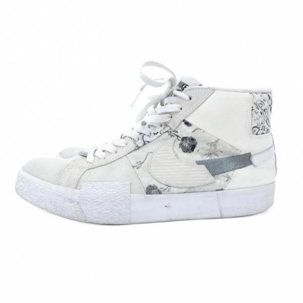 ナイキ エスビー NIKE SB Zooom Blazer Mid Edge スニーカー シューズ ペイズリー柄 キャンバス ハイカット 27.5cm ホワイト グレー【ブランド】ナイキ エスビー NIKE SB【表記サイズ】27.5cm【...