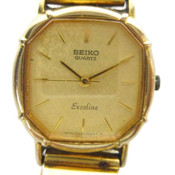 セイコー SEIKO ジャンク品 Exceline エクセリーヌ 7321-5030 10K SS 腕時計 ウォッチ クォーツ ゴールドカラー 金色 レディース【ブランド】セイコー SEIKO【表記サイズ】実寸サイズをご参考ください。【実寸...