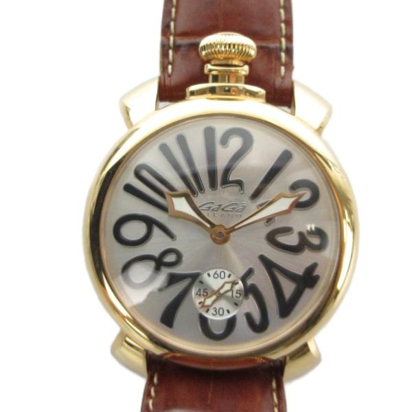ガガミラノ GaGa MILANO MANUALE 48 マヌアーレ 48mm 腕時計 ウォッチ 手巻き スモセコ レザーベルト ゴールドカラー 金色 メンズ【ブランド】ガガミラノ GaGa MILANO【表記サイズ】実寸サイズをご参考くだ...
