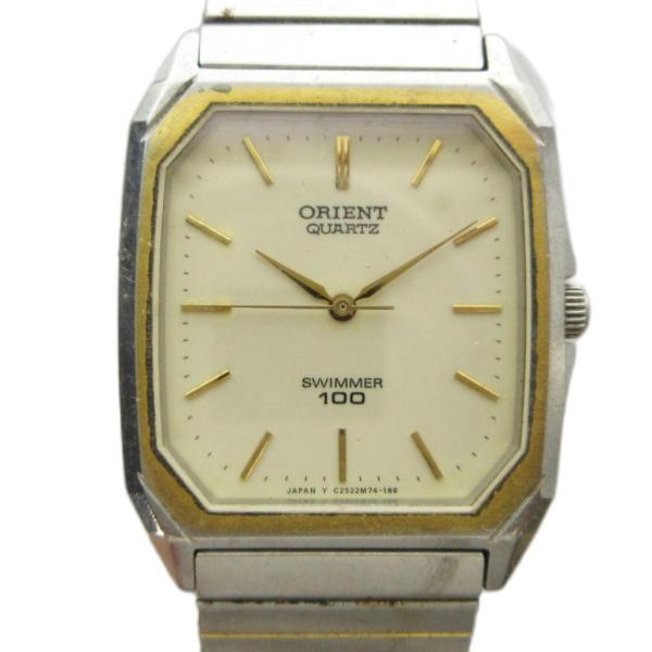 オリエント ORIENT ジャンク品 C252M7-40 SWIMMER 100 腕時計 ウォッチ クォーツ スクエア シルバー色 ■GY11 /MQ メンズ【ブランド】オリエント ORIENT【表記サイズ】実寸サイズをご参考ください。【実...