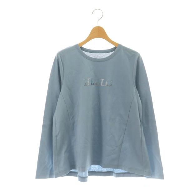 未使用品 キャラオクルス CARA O CRUZ Tシャツ ロンT カットソー  長袖 プリント 11 スモークブルー 4300604-34-A /CX ■GY18 レディース【ブランド】キャラオクルス CARA O CRUZ【表記サイズ】...