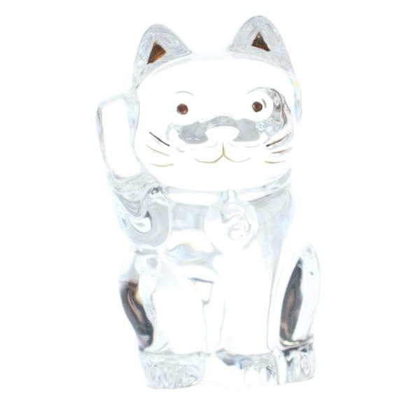 バカラ Baccarat 招き猫 まねき猫 ラッキーキャット 置物 インテリア小物 ガラス クリア /MW ■GY18 その他【ブランド】バカラ Baccarat【実寸サイズ】高さ 約10cm　【色】クリア【状態】底の部分と前側にキズがござ...