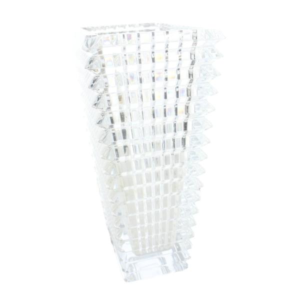 バカラ Baccarat EYE VASE アイベース スクエア スクウェア L フラワーベース 花瓶 高さ約30cm クリスタル クリア【ブランド】バカラ Baccarat【実寸サイズ】高さ 約30cm　横幅 約11.2〜18.4cm　奥...