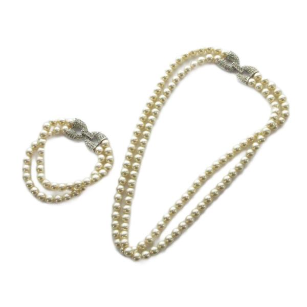エイボン AVON ネックレス ブレスレット セット アクセサリー フェイクパール 白 ホワイト ■GY11 /MQ レディース【ブランド】エイボン AVON【表記サイズ】実寸サイズをご参考ください。【実寸サイズ】チェーンの長さ：約38cm...