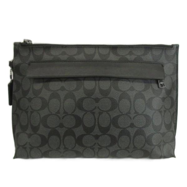 コーチ COACH セカンドバッグ クラッチバッグ PVC レザー シグネチャー 黒 ブラック F29508 /XZ ■GY18 メンズ【ブランド】コーチ COACH【実寸サイズ】ヨコ：31cm　タテ：20cm　マチ：4.5cm　　【素材】...
