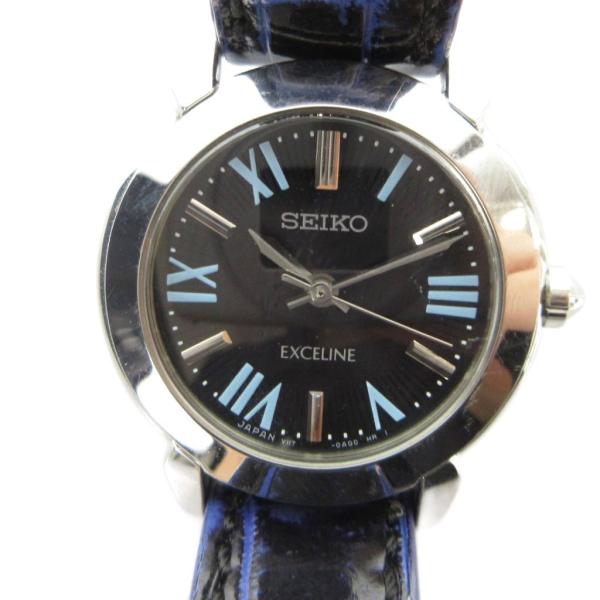 セイコー SEIKO ジャンク品 LIMITED EDITION V117-0AD0 エクセリーヌ exceline 腕時計 ウォッチ クォーツ 黒文字盤 ローマン【ブランド】セイコー SEIKO【表記サイズ】実寸サイズをご参考ください。【...