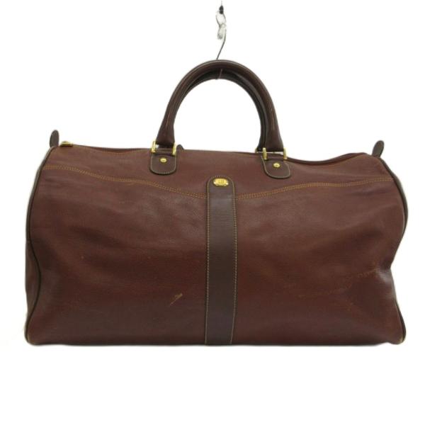 ダンヒル dunhill ボストンバッグ 旅行カバン レザー ロゴ ゴールド金具 茶色 ブラウン /XZ ■GY18 メンズ【ブランド】ダンヒル dunhill【実寸サイズ】持ち手の長さ：33.5cm　ヨコ：48.5cm　タテ：25.5cm...