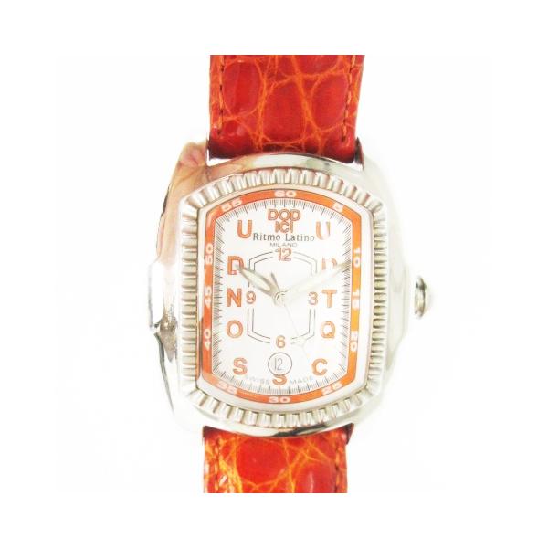 リトモラティーノ Ritmo Latino クワトロ ド ディッチ ボーイズ 腕時計 ウォッチ クォーツ デイト レザーベルト オレンジ レディース【表記サイズ】サイズ表記なし(実寸サイズをご覧ください)【実寸サイズ】バンド幅：2cm　腕周...