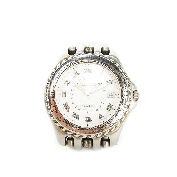 アラミス ARAMIS World Time デイト クォーツ 腕時計 ウォッチ ステンレススチール ローマンインデックス 防水 シルバーカラー【ブランド】アラミス ARAMIS【表記サイズ】サイズ表記なし(実寸サイズをご参考ください。)【...