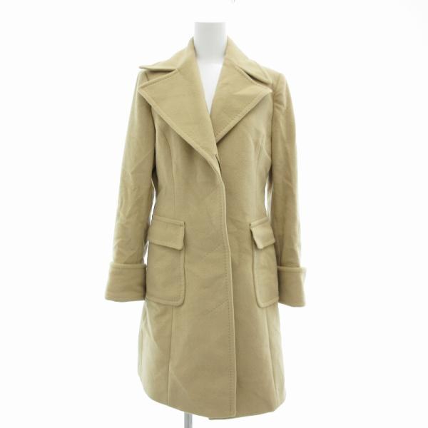 バニラコンフュージョン VANILLA CONFUSION コート ジャケット ロング丈 アンゴラ メルトン 40 キャメル ベージュ /JS レディース【表記サイズ】40【実寸サイズ】肩幅：約39cm　身幅：約44cm　袖丈：約66cm　...