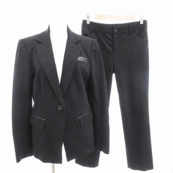ダナキャランニューヨーク DKNY セットアップ スーツ テーラードジャケット 総裏地 シングル パンツ 4 M 黒 ブラック 秋冬【ブランド】ダナキャランニューヨーク DKNY【表記サイズ】4（M相当）【実寸サイズ】ジャケット 肩幅：約4...