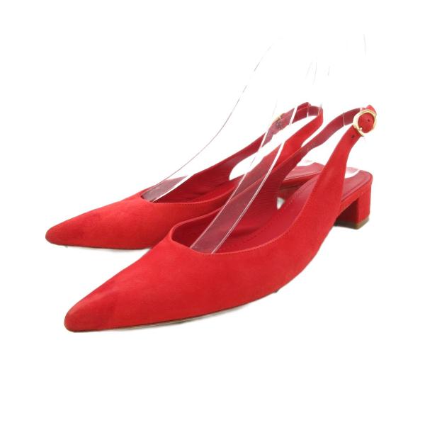 マンサーガブリエル MANSUR GAVRIEL ミュール シューズ ストラップ ローヒール 36 赤 レッド /AE レディース【表記サイズ】36【実寸サイズ】ヒールの高さ：4cm　最大幅：8cm　インソール 21.5cm　【素材】素材表...