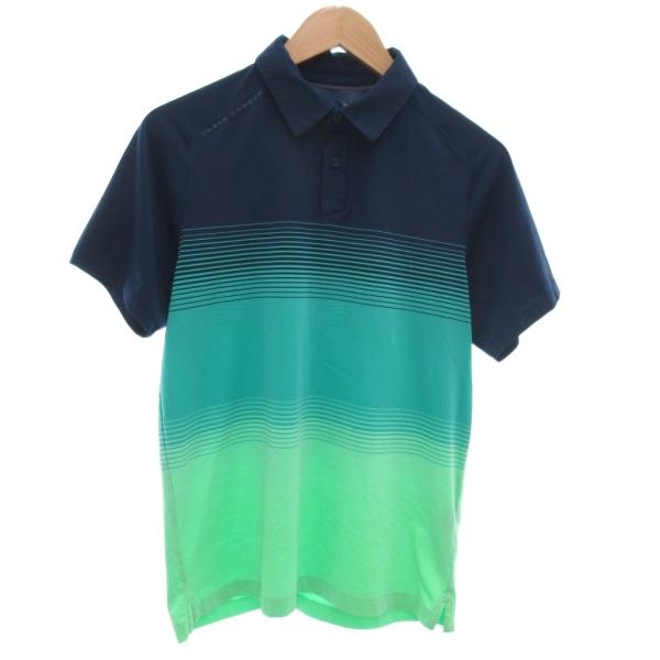 アンダーアーマー UNDER ARMOUR Mens Threadborne Gradient Polo Shirt ポロシャツ 鹿の子 S 紺 ネイビー 緑 グリーン 1317332 メンズ【ブランド】アンダーアーマー UNDER ARM...
