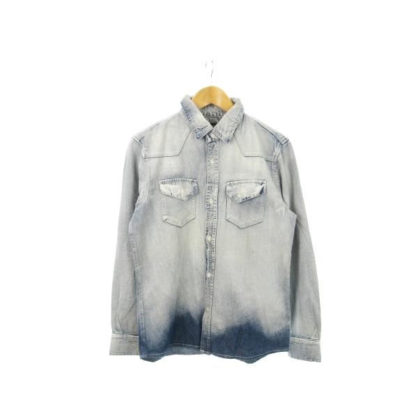 セマンティックデザイン SEMANTIC DESIGN ウエスタンシャツ デニムシャツ 長袖 シャンブレー グラデーション ウォッシュ加工 M 青【ブランド】セマンティックデザイン SEMANTIC DESIGN【表記サイズ】M【実寸サイズ...