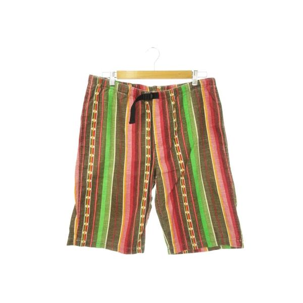 アンティバルリスティック ANTIBALLISTIC ハーフパンツ ショート ウエストゴム ベルト リネン 麻 ストライプ サーフ L マルチカラー【ブランド】アンティバルリスティック ANTIBALLISTIC【表記サイズ】L【実寸サイズ...