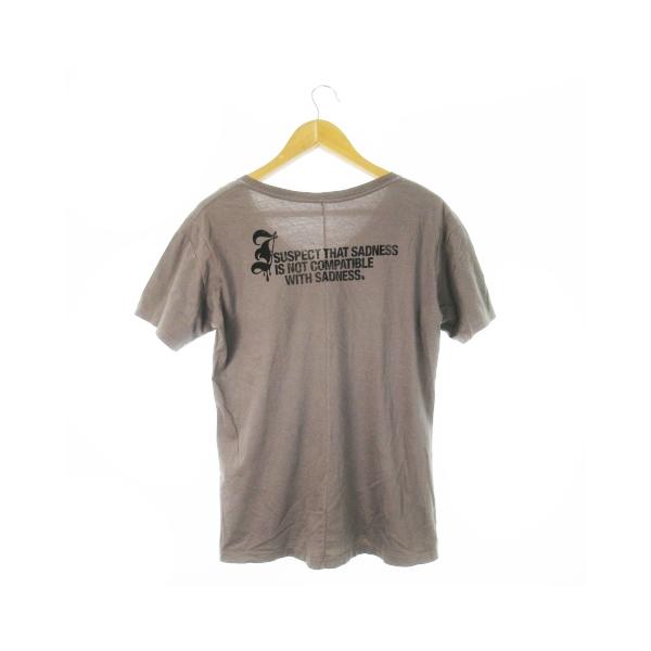 ストラム STRUM 半袖Tシャツ Vネック 薄手 コットン バックプリント M チャコール グレー /CK26 メンズ【表記サイズ】M【実寸サイズ】肩幅：45cm　身幅：49cm　袖丈：20cm　着丈：66cm　　【素材】綿【色】チャコー...