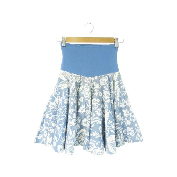 未使用品 ノーマカマリ NORMAKAMALI ハイウエスト切替スカート ミニ フレア サーキュラー ボタニカル 総柄 M 青 ブルー /AO25【ブランド】ノーマカマリ NORMAKAMALI【表記サイズ】M【実寸サイズ】ウエスト：52〜...