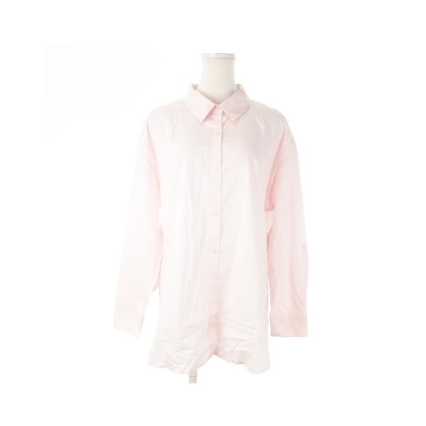 グロリアヴァンダービルト Gloria Vanderbilt 長袖シャツ コットン オーバーサイズ ワンポイント 刺繍 L ピンク /AO13 レディース【表記サイズ】L【実寸サイズ】身幅：61.5cm　着丈：76.5cm　ゆき丈：82cm...