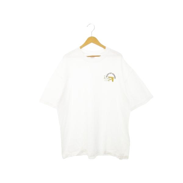 アイラック IRAK 半袖Tシャツ クルーネック オーバーサイズ ワンポイント プリント XL 白 ホワイト /AH26 メンズ【表記サイズ】XL【実寸サイズ】肩幅：63cm　身幅：62cm　袖丈：25cm　着丈：76cm　　【素材】コット...