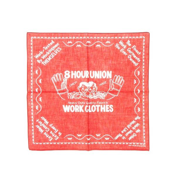 THE REAL McCOY'S 8HOUR UNION SATEEN WORK SHIRT バンダナ スクエア コットン キャラクター 総柄 F 赤 レッド /AH3 ■GY99【ブランド】ザリアルマッコイズ THE REAL McCOY...
