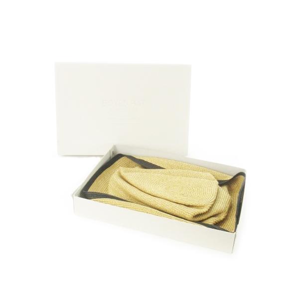 未使用品 マチューハ mature ha. BOXED HAT ペーパーハット 麦わら帽子 ライン 9 ベージュ H1586PHT912 /AO10 ■GY30 レディース【表記サイズ】9【実寸サイズ】つば：8.5cm　頭周り：57cm　　...