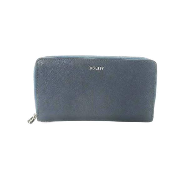 未使用品 ダッチー DUCHY 長財布 ロングウォレット 小銭入れなし レザー 革 蛇腹 カード入れ お札入れ 紺 ネイビー /AO9 ■GY99 メンズ【表記サイズ】サイズ表記なし(実寸サイズをご覧ください)【実寸サイズ】ヨコ：19.5c...