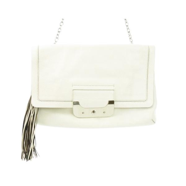 ダイアンフォンファステンバーグ DIANE von FURSTENBERG ショルダーバッグ レザー チェーン ロゴ タッセル 白 ホワイト /AH18 ■GY99【ブランド】ダイアンフォンファステンバーグ DIANE von FURSTE...