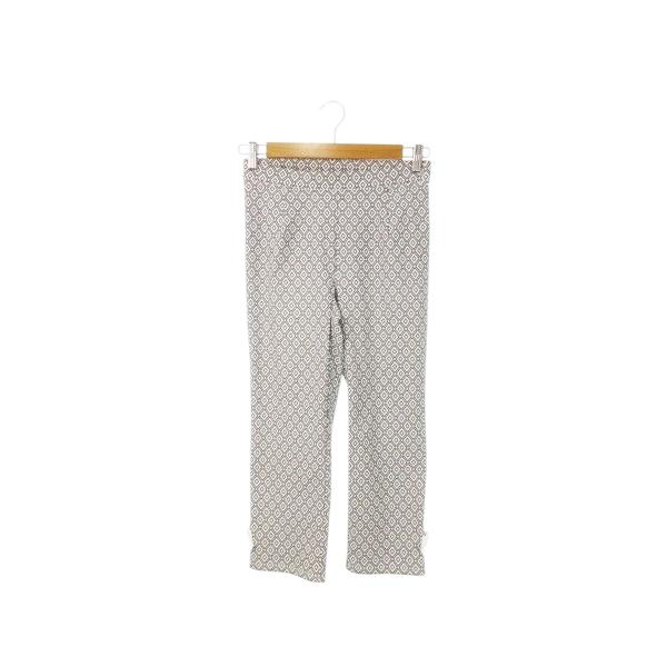 スーパービューティ Super Beauty By Chra Beau レギパン クロップドパンツ カプリ リボン フラワーモチーフ 総柄 幾何学模様 40 L 紺【表記サイズ】40L【実寸サイズ】ウエスト：67〜cm　もも幅：23.5cm...