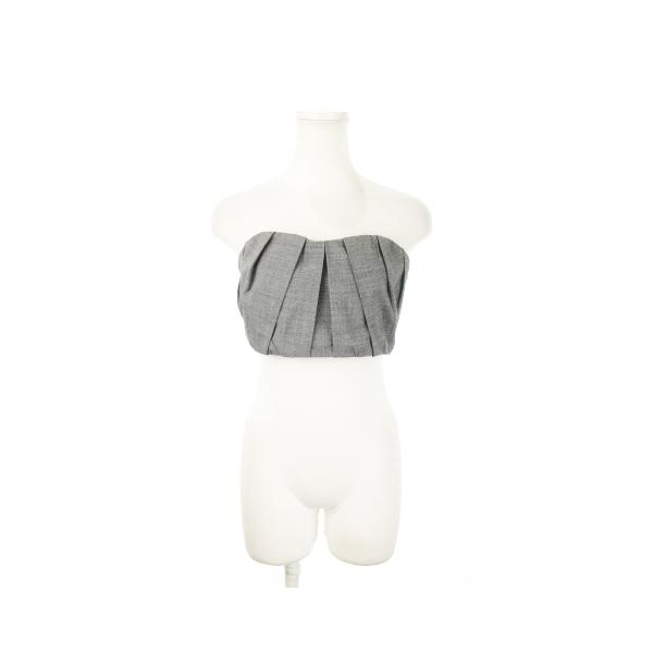 ジルスチュアート JILL STUART タックギャザービスチェ チューブトップ S グレー 092-4210010 /MN25 ■GY99 レディース【ブランド】ジルスチュアート JILL STUART【表記サイズ】S【実寸サイズ】身幅：...