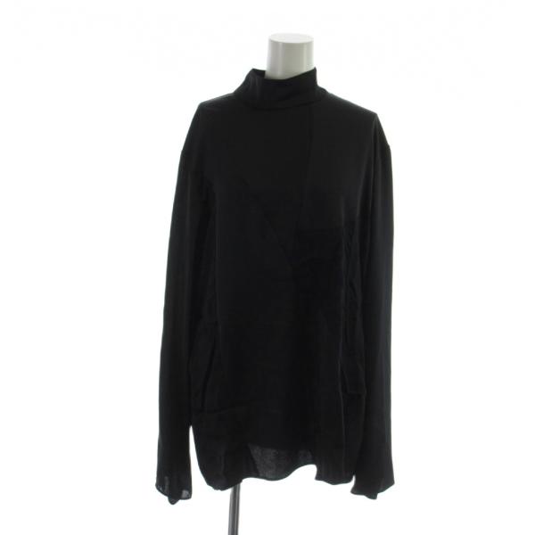 未使用品 アンリアレイジ ANREALAGE 201170898 23AARP022-09 CURVED PATCHWORK SATIN BLOUSE BLACK ブラウス シャツ タグ付き 長袖 38【ブランド】アンリアレイジ ANREA...
