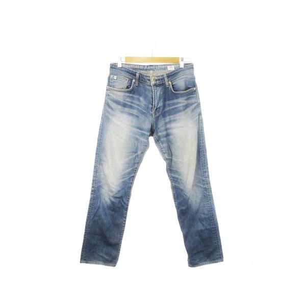 エドウィン EDWIN デニムパンツ ジーンズ ストレート ウォッシュ加工 29 青 ブルー /MN21 ■GY99 メンズ【ブランド】エドウィン EDWIN【表記サイズ】29【実寸サイズ】ウエスト：77cm　もも幅：31cm　裾幅：19c...