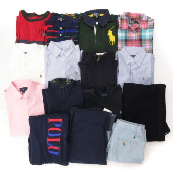 ラルフローレン RALPH LAUREN 子供服 15点セット まとめ キッズ シャツ カットソー パンツ 130-150 ピンク ブルー ブラック /UO キッズ【ブランド】ラルフローレン RALPH LAUREN【表記サイズ】7 8 1...