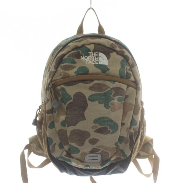 THE NORTH FACE K SMALL DAY リュックサック バックパック デイパック 子供用 ナイロン 迷彩 カモフラ ロゴ ベージュ 緑 NMJ72004【ブランド】ザノースフェイス THE NORTH FACE【実寸サイズ】持...