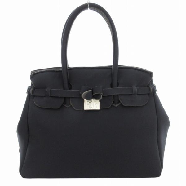 セーフマイバッグ SAVE MY BAG ハンドバッグ トート 肩掛け ロゴプレート 黒 ブラック /MQ レディース【表記サイズ】実寸サイズをご参考ください。【実寸サイズ】持ち手の長さ：約47cm　ヨコ：約33cm　タテ：約33cm　マチ...