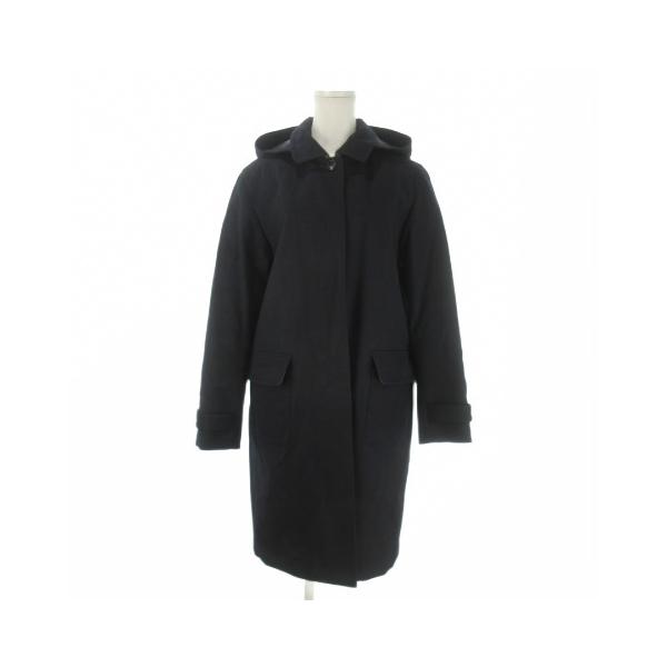 ヒューマンウーマン HUMAN WOMAN コート L 紺 ネイビー フード付き 長袖 ダウンライナー付き /AO7 ■GY99 レディース【ブランド】ヒューマンウーマン HUMAN WOMAN【表記サイズ】L【実寸サイズ】肩幅：40cm　...