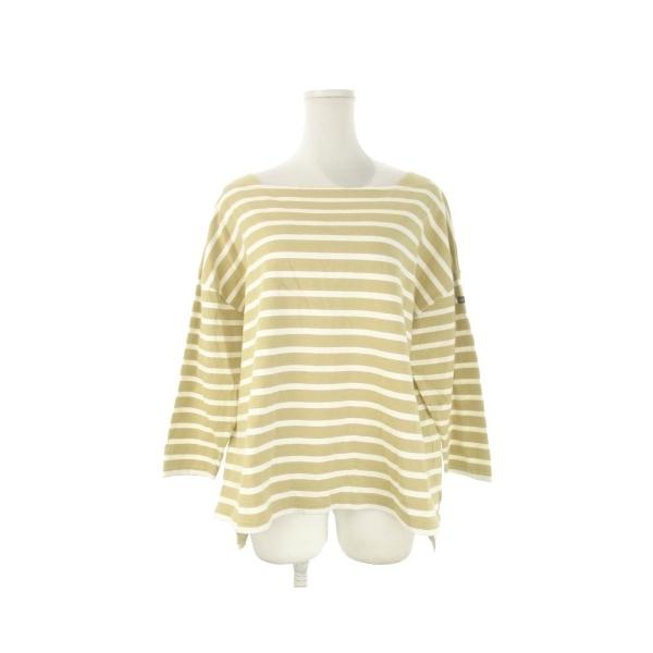 ルミノア Leminor × JIYUKU 自由区 バスクシャツ カットソー 38 ベージュ ボーダー柄 ボートネック 七分袖 /CK41 ■GY99 レディース【ブランド】ルミノア Leminor【表記サイズ】38【実寸サイズ】身幅：60...