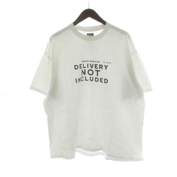 フレッシュサービス　fresh service Tシャツ F 白 ホワイト クルーネック 文字プリント 半袖 カットソー /PP ■GY99 メンズ【ブランド】フレッシュサービス　fresh service【表記サイズ】F【実寸サイズ】肩幅...
