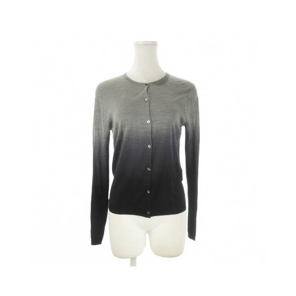 トゥモローランドコレクション TOMORROWLAND collection カーディガン 絹 シルク 38 グレー グラデーション ラウンドネック 長袖 /CK28【ブランド】トゥモローランドコレクション TOMORROWLAND col...