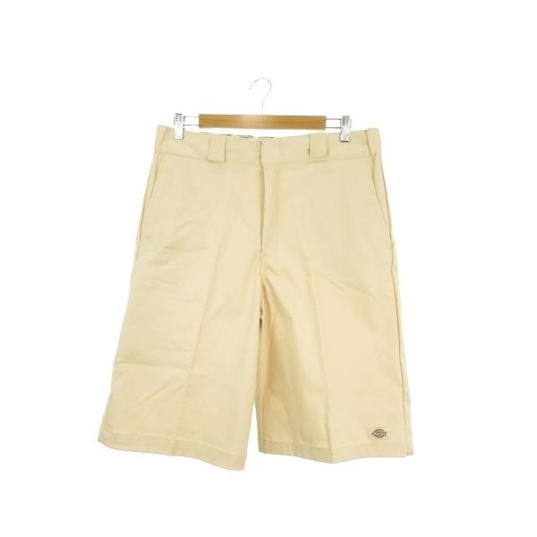 ディッキーズ Dickies ハーフパンツ XL ベージュ センタープレス ロゴ /MN10 ■GY99 メンズ【ブランド】ディッキーズ Dickies【表記サイズ】XL【実寸サイズ】ウエスト：〜90〜cm　もも幅：34cm　裾幅：34cm...