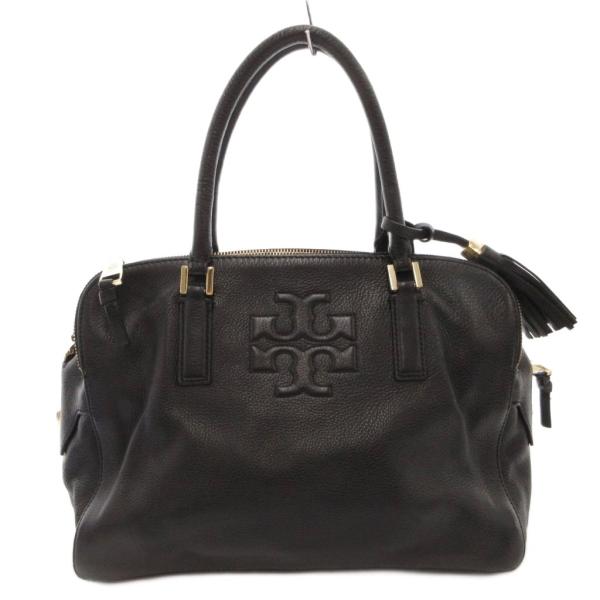 トリーバーチ TORY BURCH ハンドバッグ 手提げ レザー ロゴ タッセル 黒 ブラック /FF ■GY47 レディース【ブランド】トリーバーチ TORY BURCH【実寸サイズ】持ち手の長さ：36cm　ヨコ：31cm　タテ：23cm...