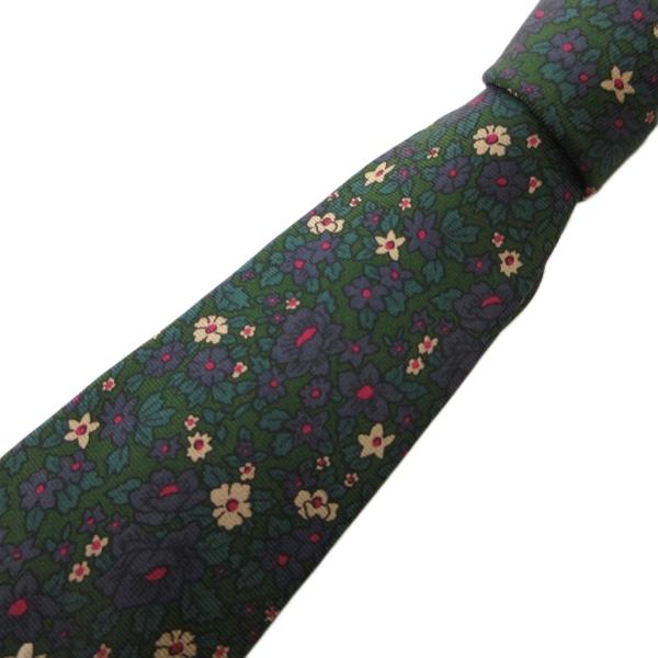 クリスチャンディオール Christian Dior MONSIEUR ヴィンテージ ネクタイ レギュラータイ 花柄 シルク 絹 緑 グリーン /FF ■GY47 メンズ【ブランド】クリスチャンディオール Christian Dior【実寸...